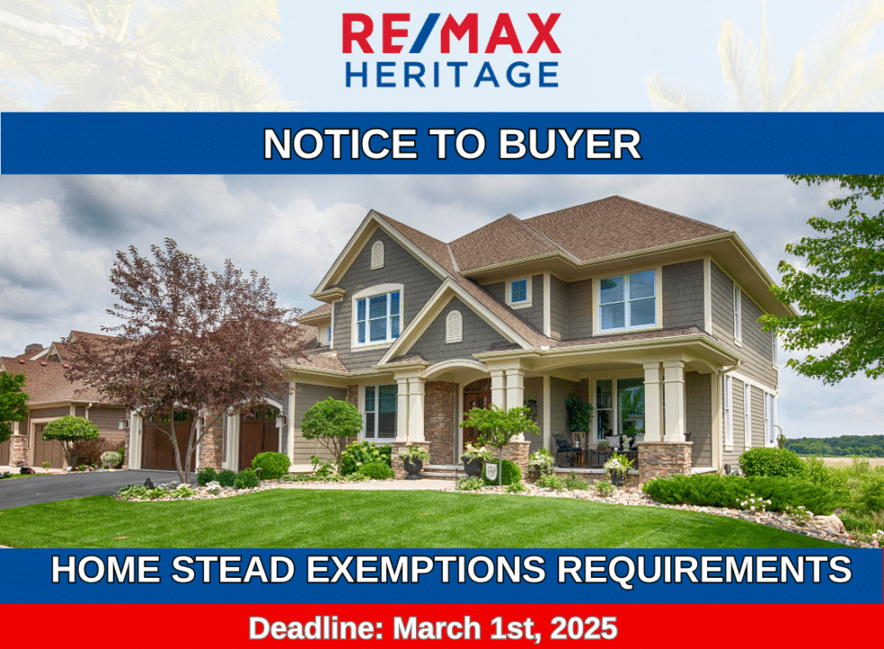Homestead Exemption Requirements 2025 | RE/MAX Heritage - Bardell Real ...